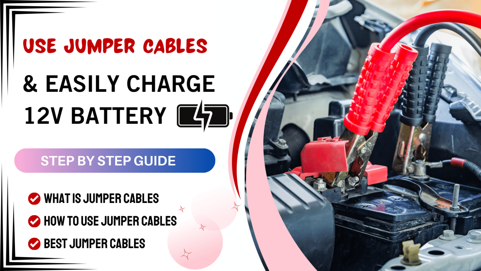 How To Charge a 12v battery With Jumper Cables